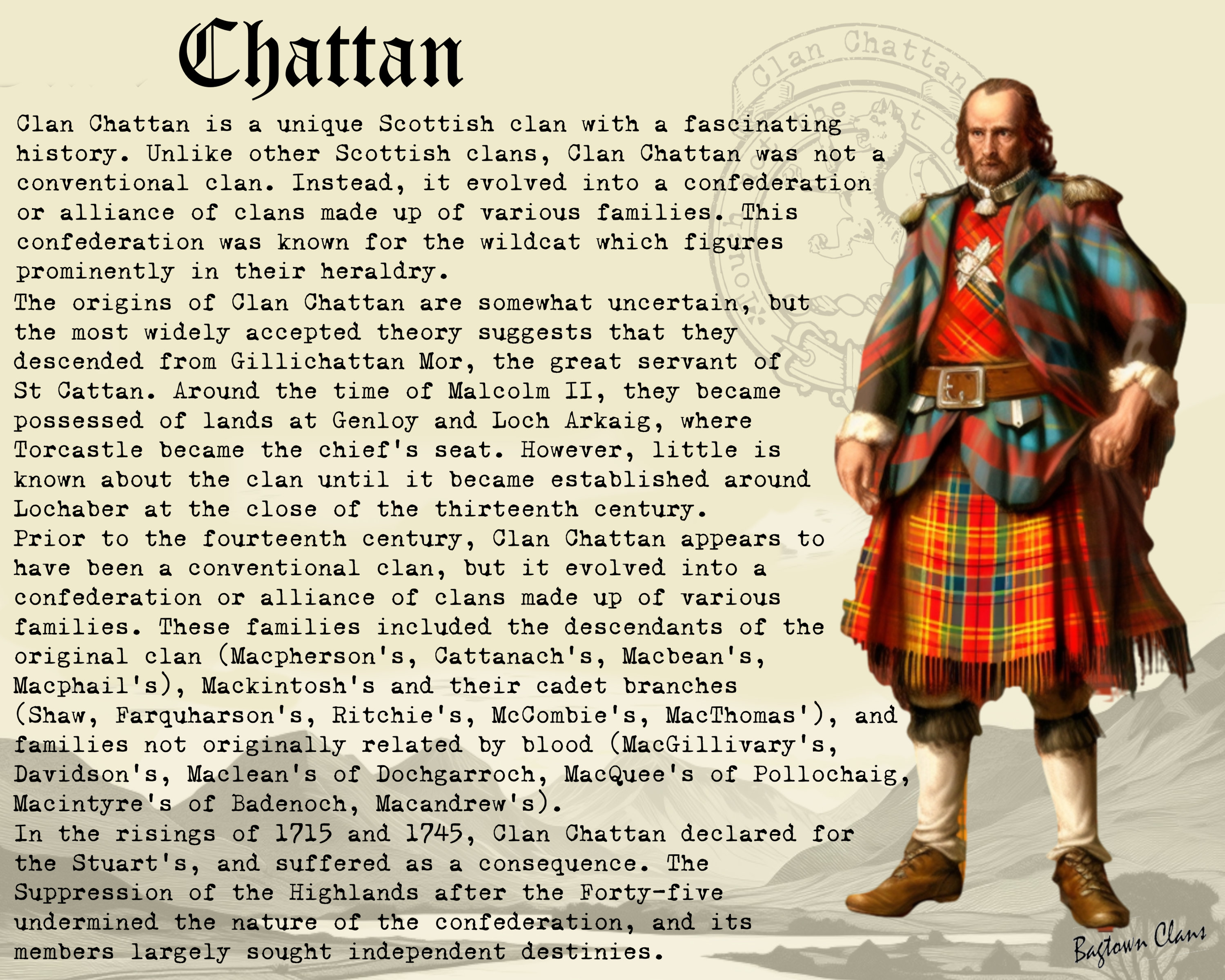 Clan Chattan Scottish History Poster - Etsy