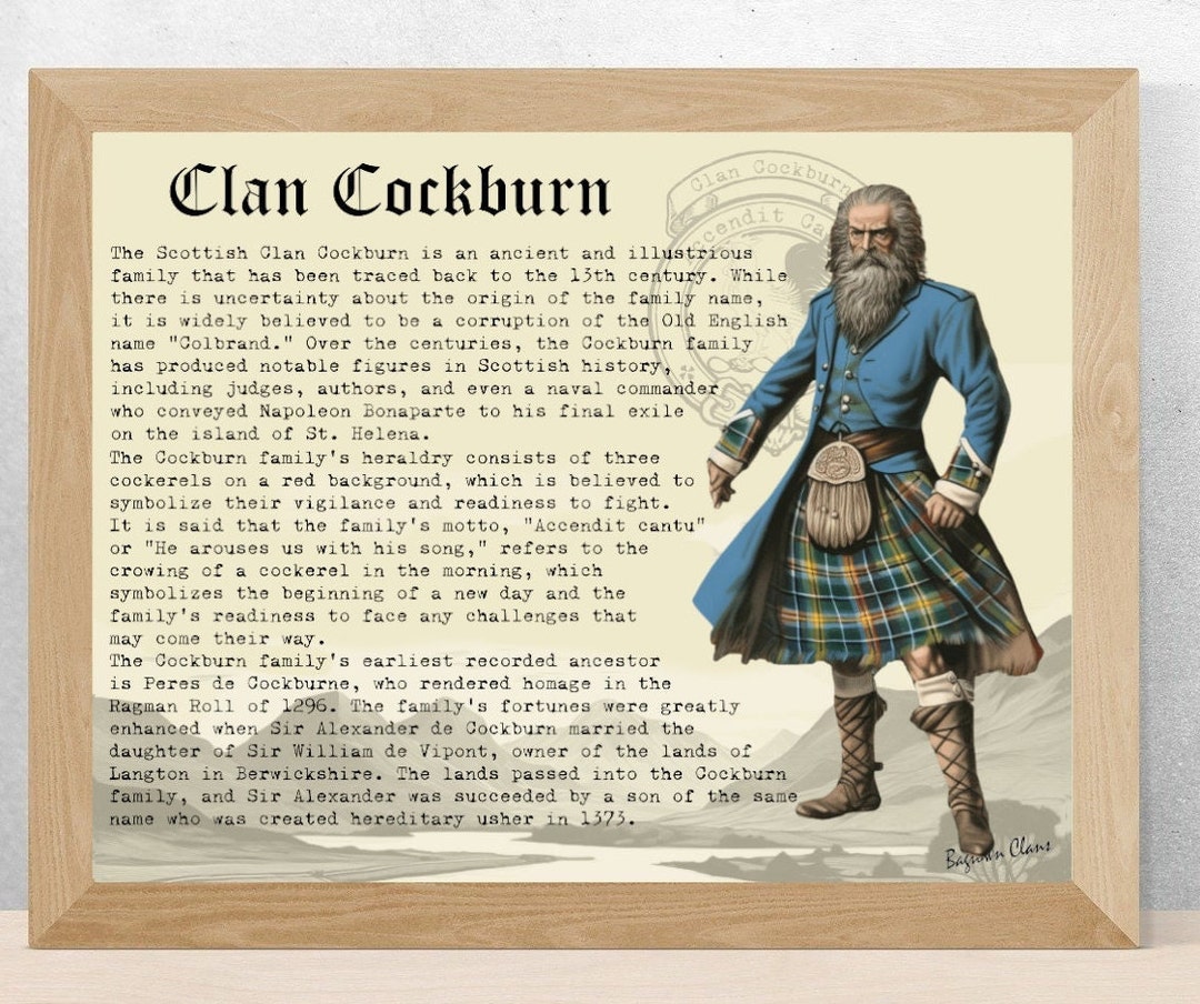 Clan Cockburn Scottish History Poster - Etsy