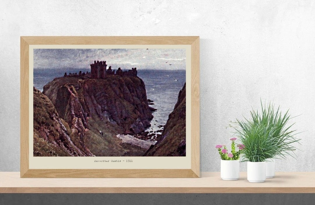 Dunnottar Castle – 1911 Painting Print (digital Download) - Etsy