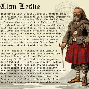 Clan Leslie Scottish History Poster - Etsy