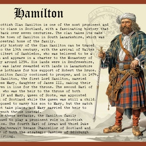 Clan Hamilton Vintage Poster - Etsy