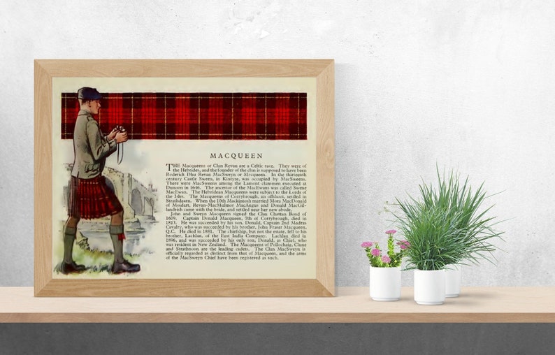 Clan Macqueen Vintage Poster - Etsy