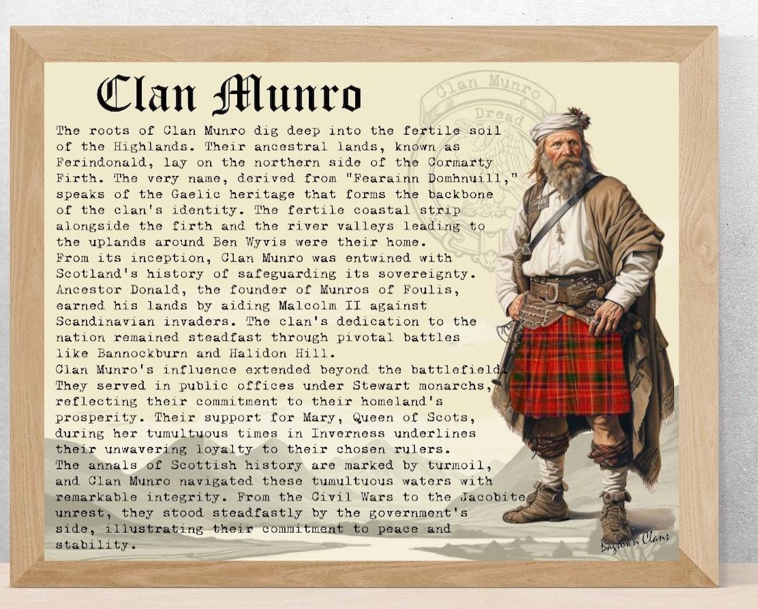 Clan Munro Scottish History Poster - Etsy
