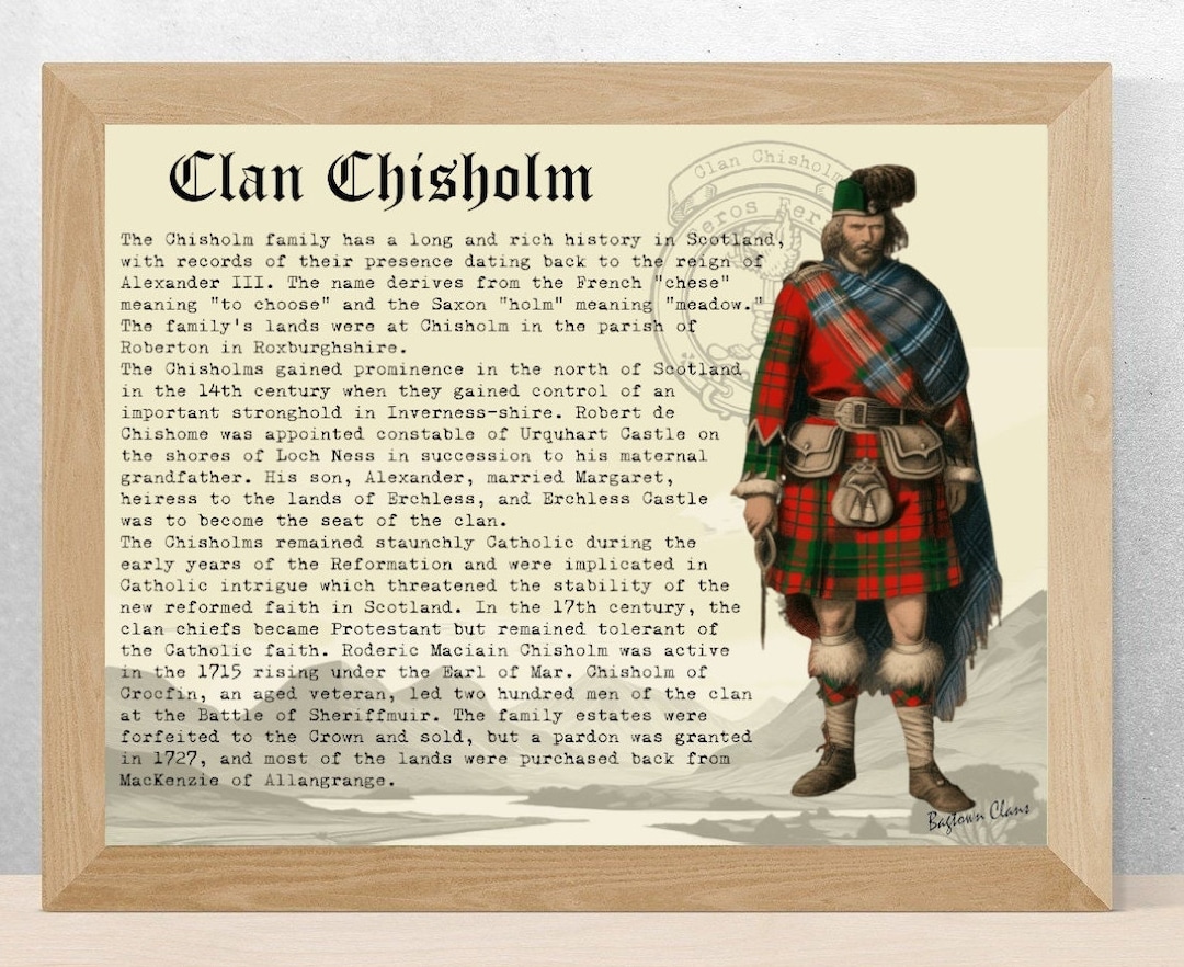 Clan Chisholm Scottish History Poster - Etsy