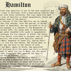 Clan Hamilton Vintage Poster - Etsy