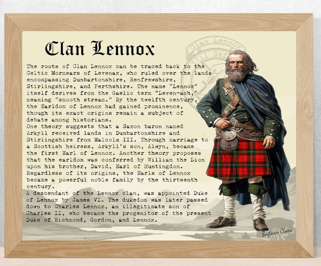 Clan Lennox Scottish History Poster - Etsy