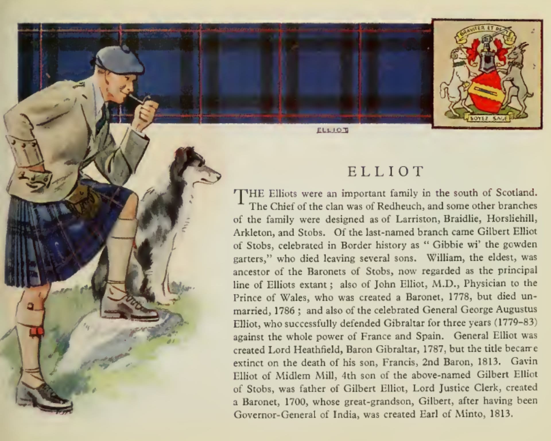 Clan Elliot Vintage Poster - Etsy