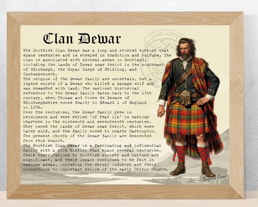 Clan Dewar Scottish History Poster - Etsy