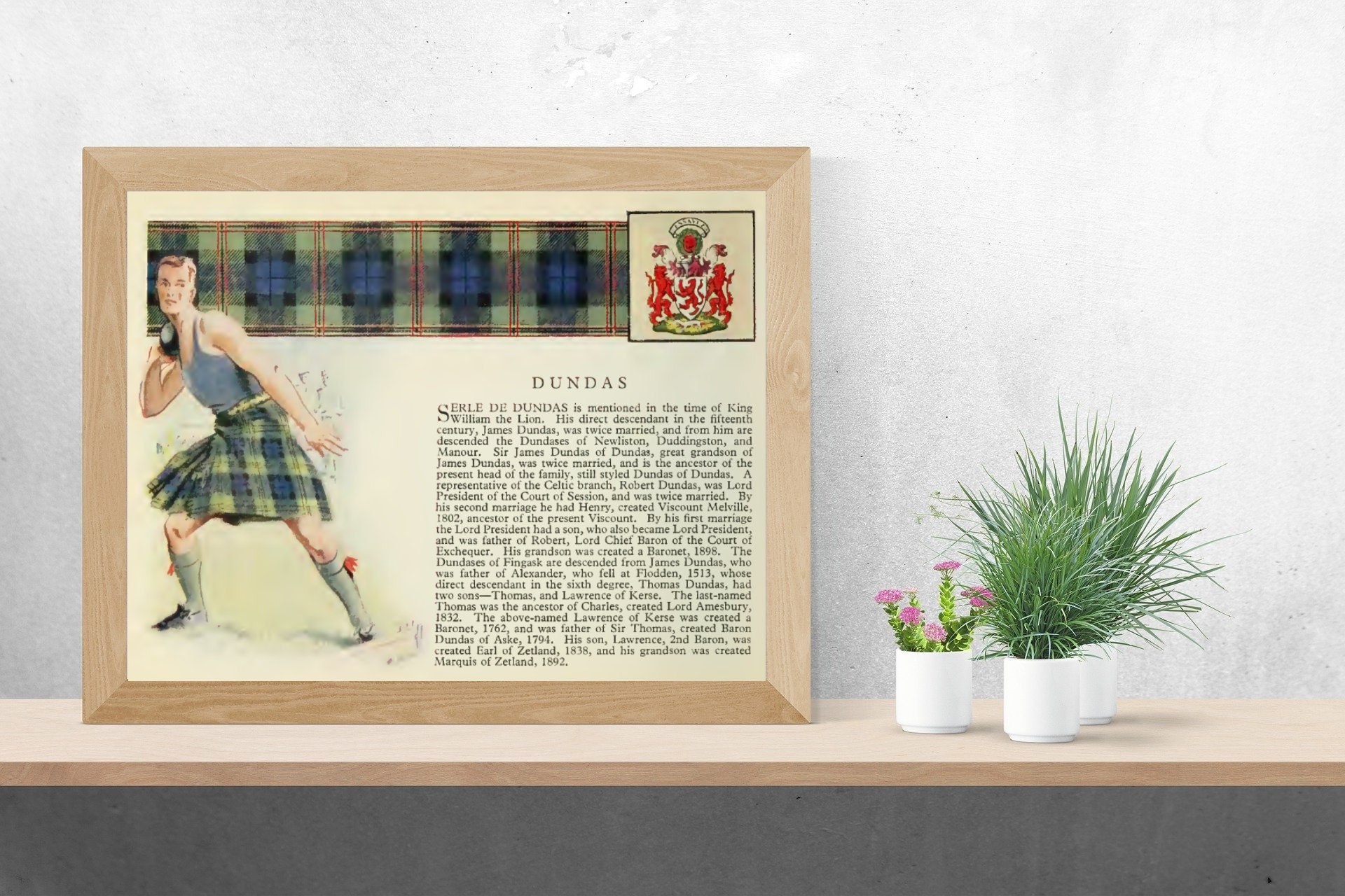 Clan Dundas Vintage Poster - Etsy