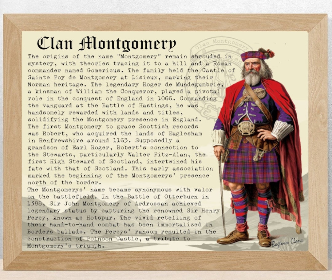 Montgomery Scottish Clan History Poster - Etsy
