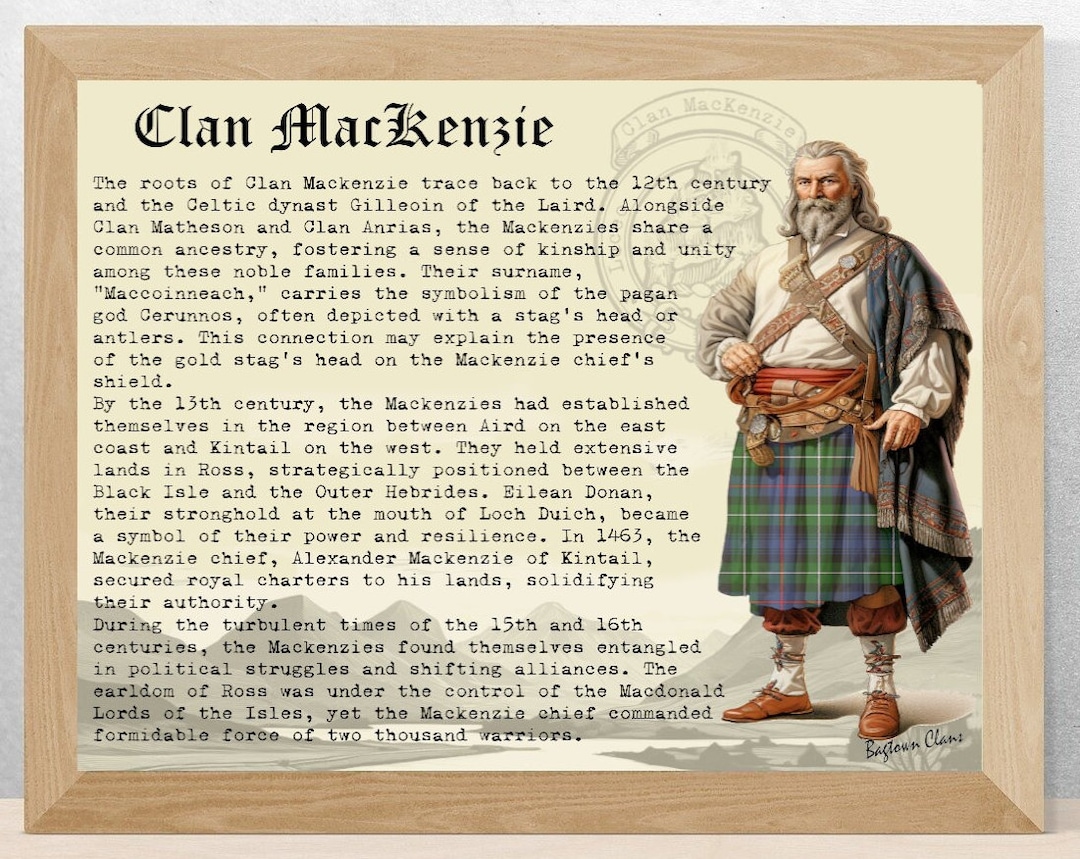 Clan Mackenzie Vintage Poster - Etsy