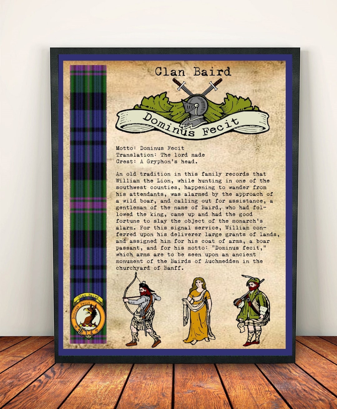 Clan Baird Vintage Poster (digital Download) - Etsy