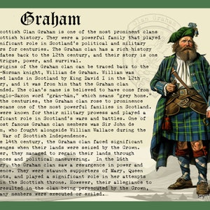 Clan Graham Scottish History Poster - Etsy