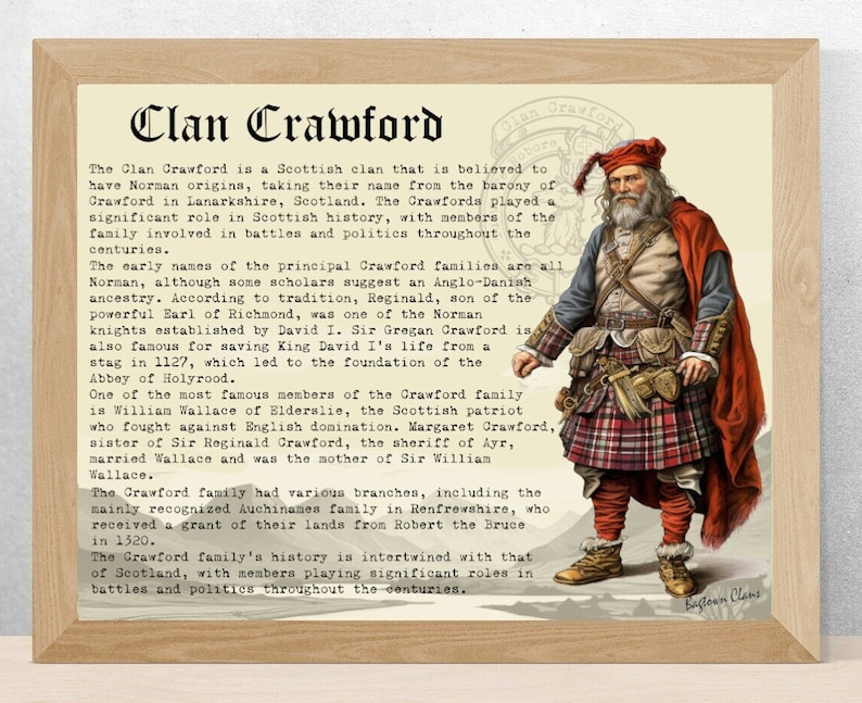 Clan Crawford Scottish History Poster - Etsy