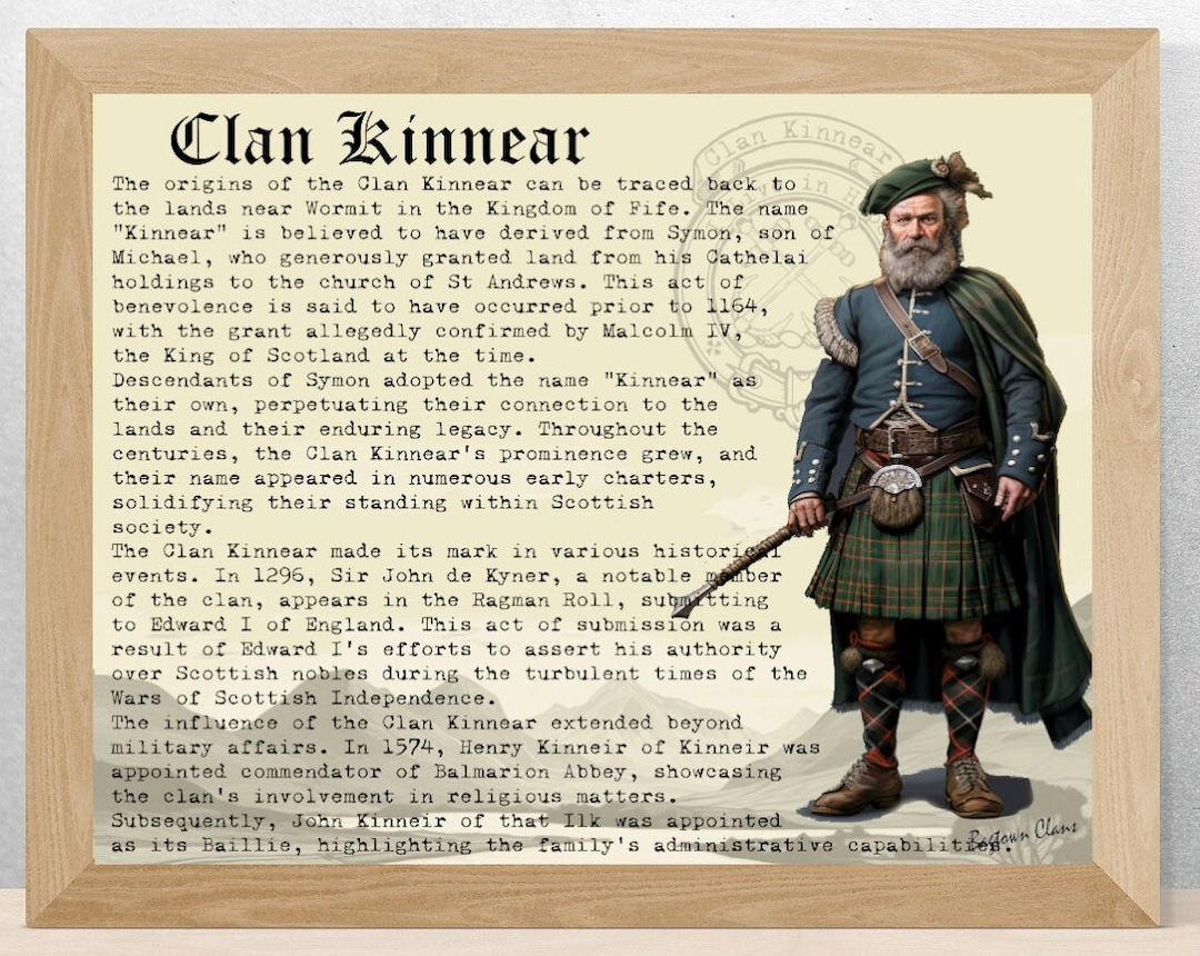 Clan Kinnear Scottish History Poster - Etsy