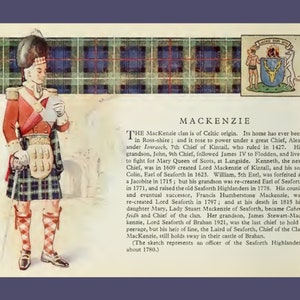 Clan Mackenzie Vintage Poster - Etsy