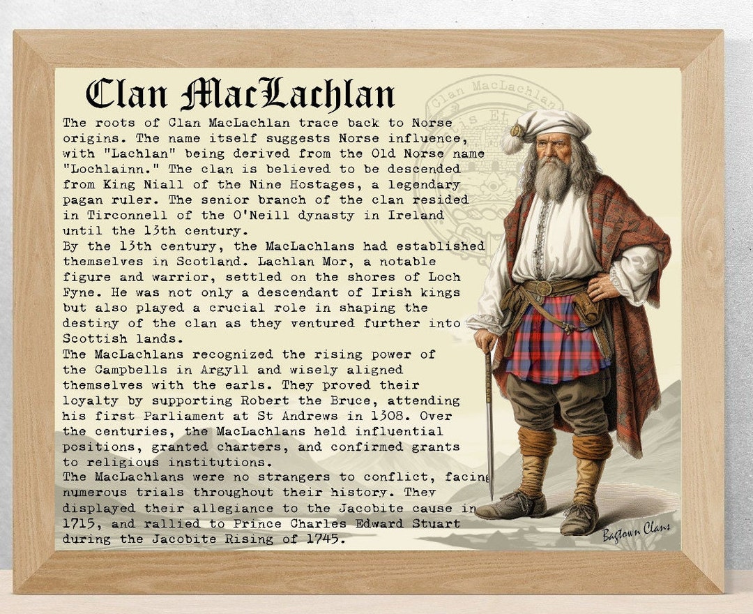 Clan Maclachlan Vintage Poster - Etsy