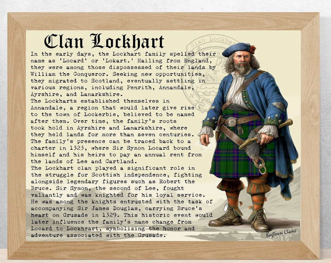 Clan Lockhart Scottish History Poster - Etsy