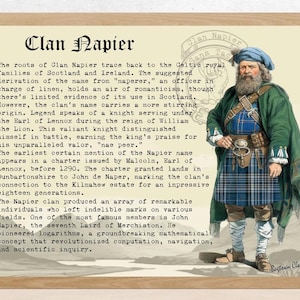 Clan Napier Scottish History Poster - Etsy