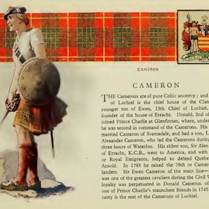 Clan Cameron History Poster - Etsy Canada