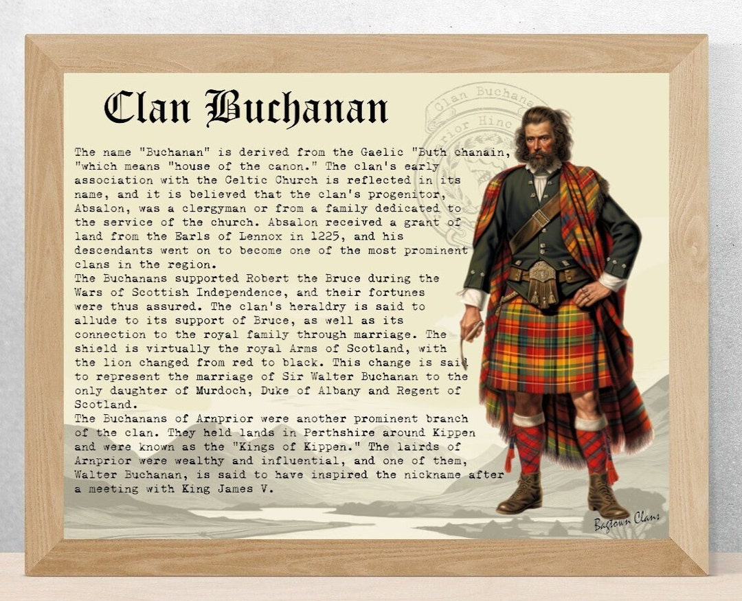 Clan Buchanan Vintage Poster - Etsy