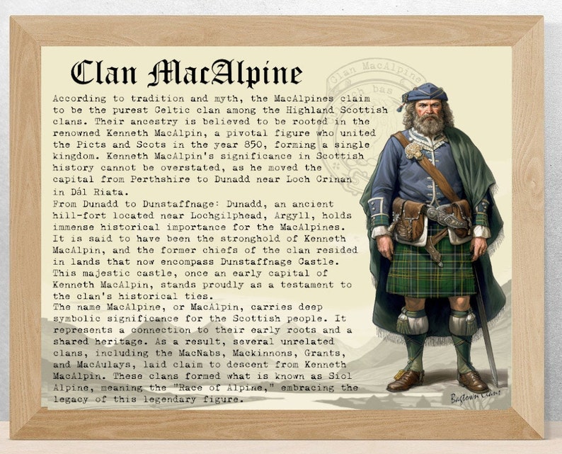 Clan Macalpine Scottish History Poster - Etsy