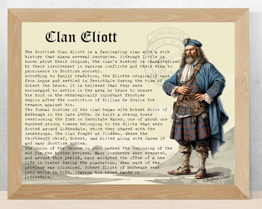 Clan Eliott Scottish History Poster - Etsy