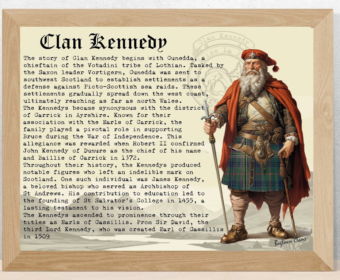 Clan Kennedy Scottish History Poster - Etsy