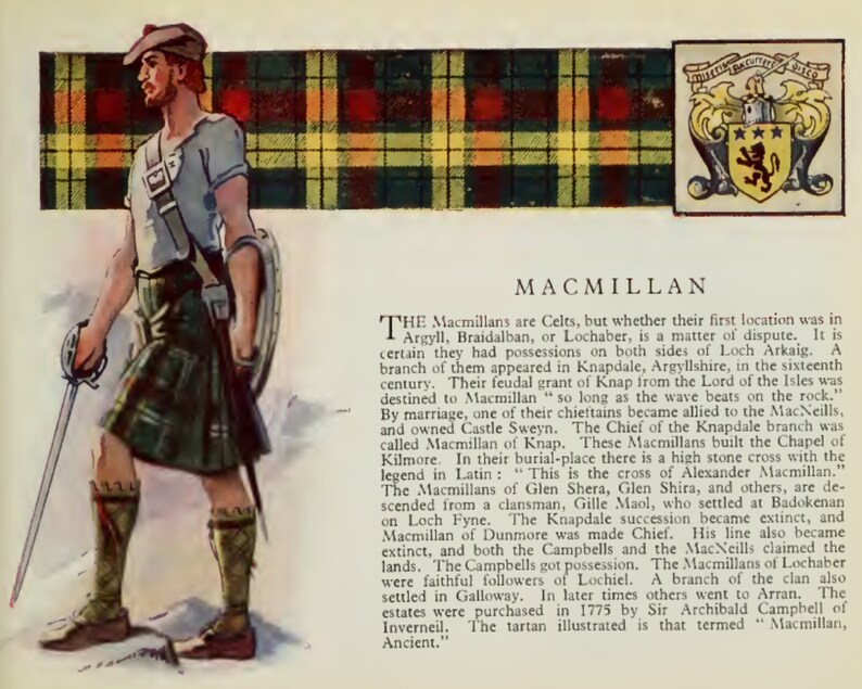 Clan Macmillan Vintage Poster - Etsy Canada