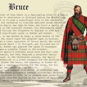 Clan Bruce Vintage Poster - Etsy