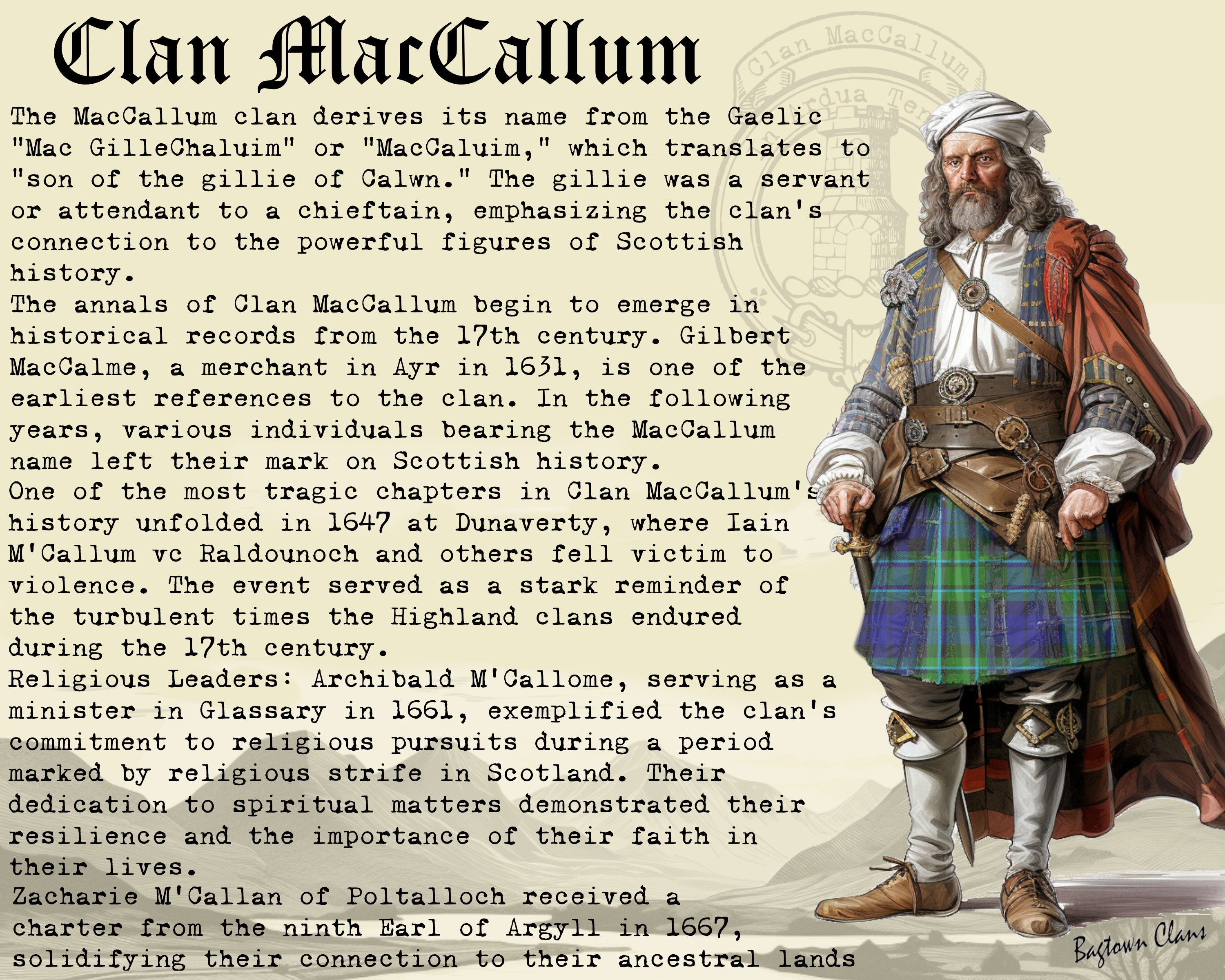 Clan Maccallum Scottish History Poster - Etsy