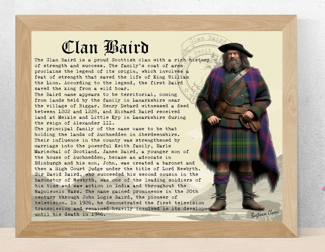 Clan Baird Vintage Poster - Etsy