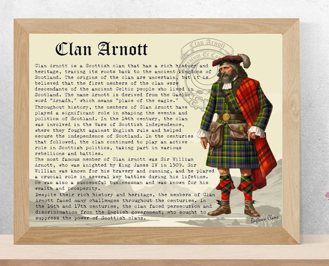 Clan Arnott Vintage Poster - Etsy