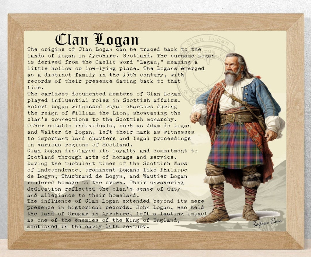 Clan Logan Scottish History Poster - Etsy
