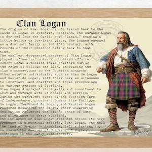 Clan Logan Scottish History Poster - Etsy
