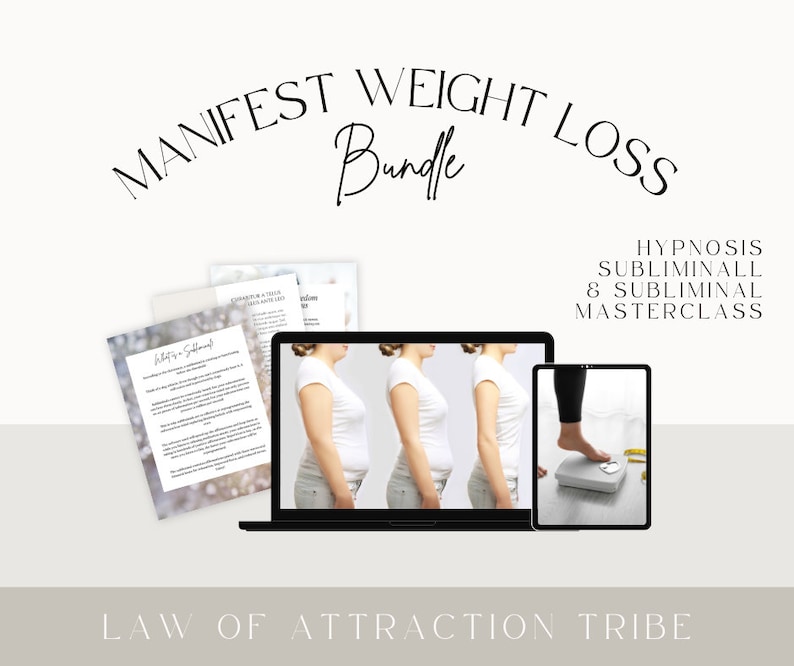 Manifest Weight Loss Bundle With Hypnosis, Subliminal, and Subliminal Masterclass | Manifesting ...