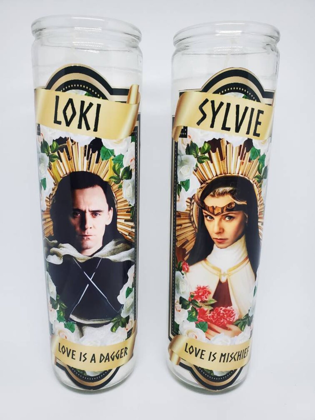 Loki Inspired Saint Candle// Sylvie// Love is Mischief// Love is A ...