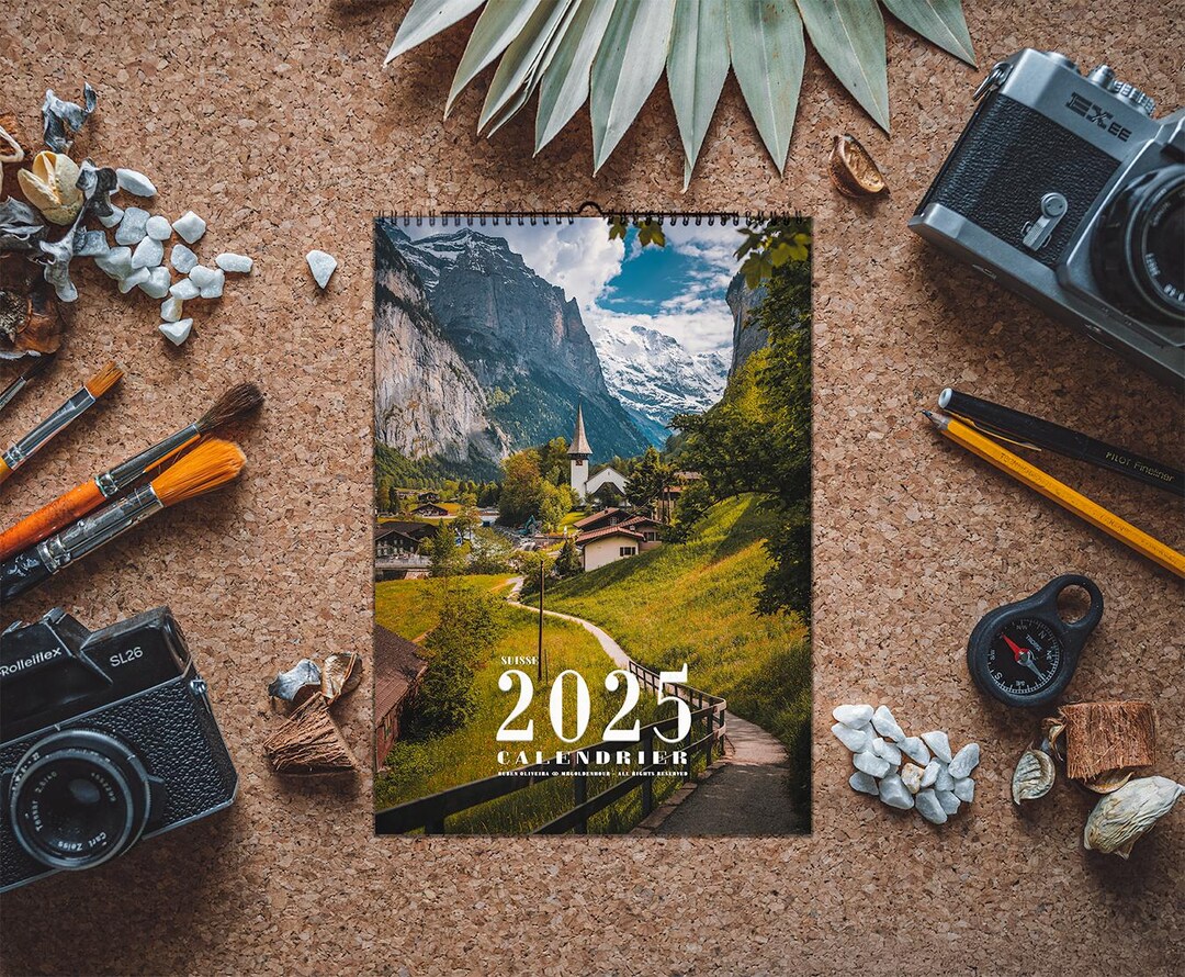 2025 Calendar, Swiss Calendar, Swiss Wall Calendar 2025, Desk Calendar ...
