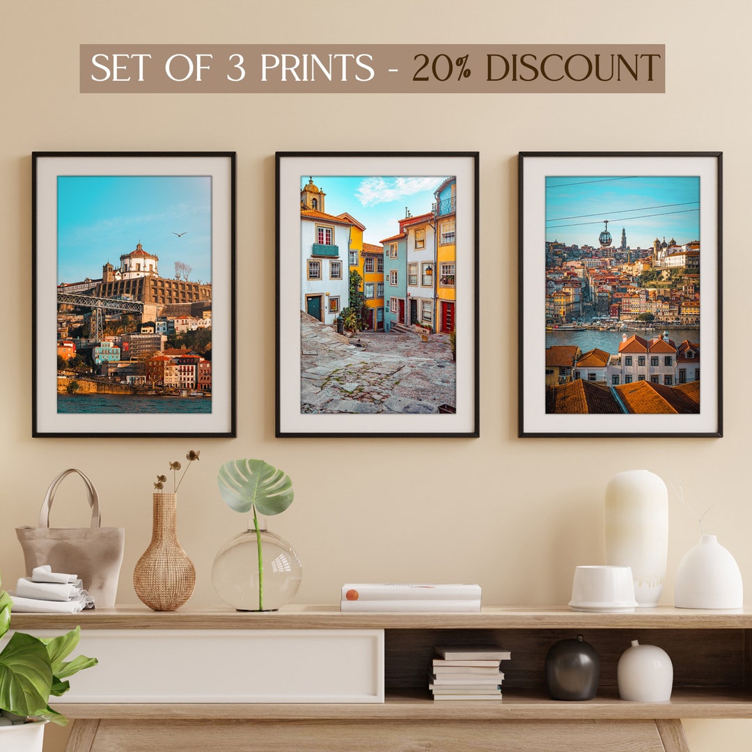Porto Set of 3 Prints Porto Print Portugal Digital Print Travel Posters ...