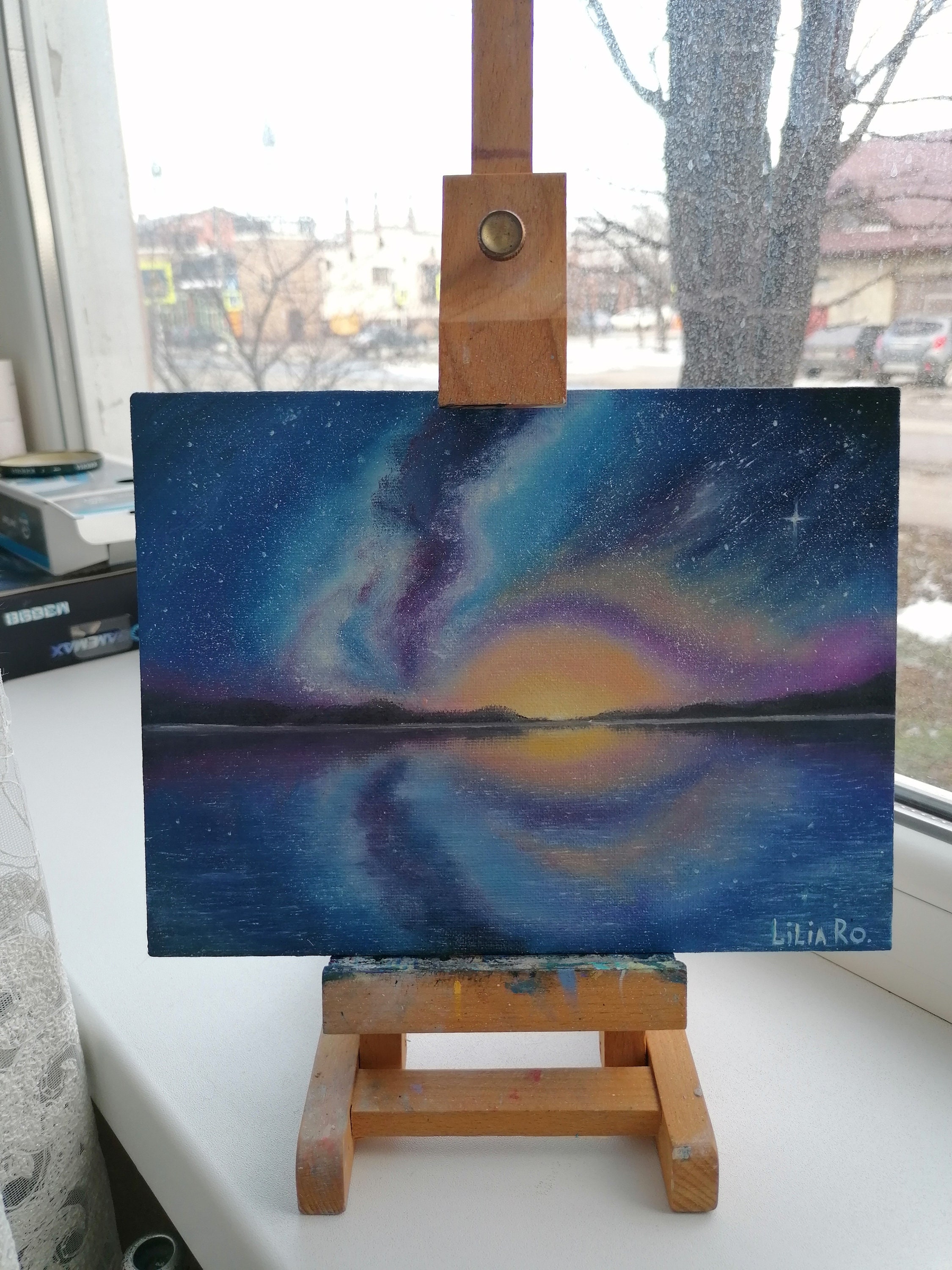 Milky Way Original Oil Painting Spacepainting MilkyWay | Etsy