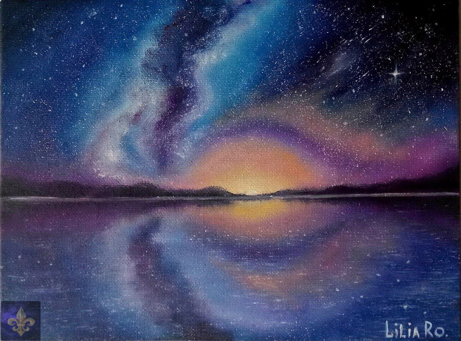 Milky Way Original Oil Painting Spacepainting MilkyWay | Etsy