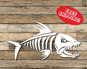 Bone Fish Sticker - Etsy