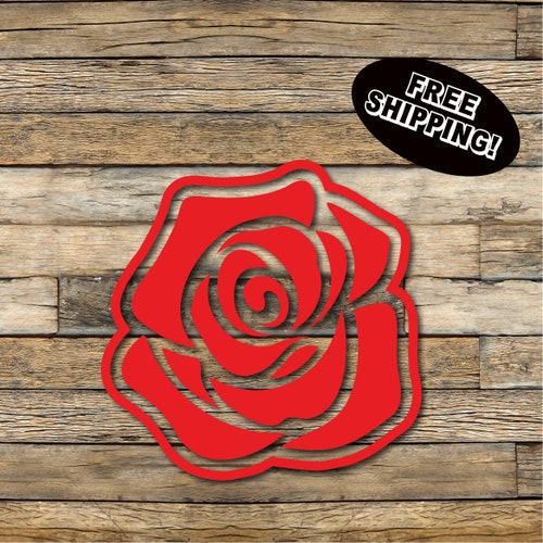 Rose Vinyl Decal - Etsy