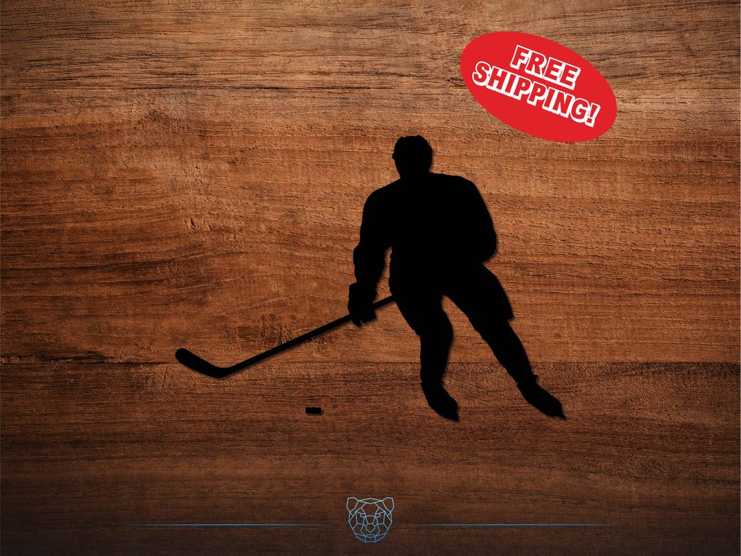 Hockey Player Vinyl Decal - Choose Your Color and Size - Etsy