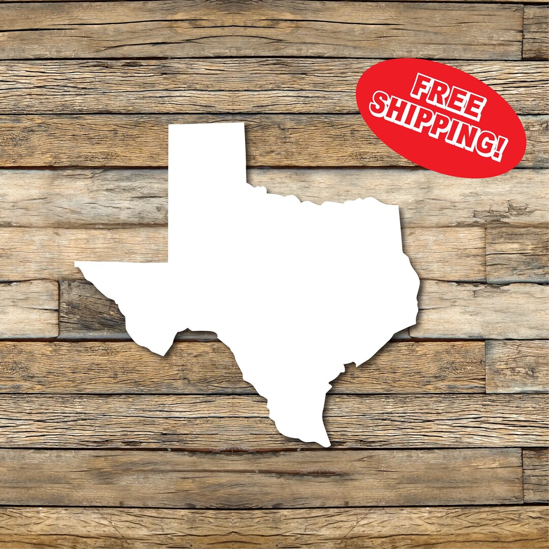 Texas Car Decal: Vinyl Bumper Sticker, Multiple Colors - Etsy