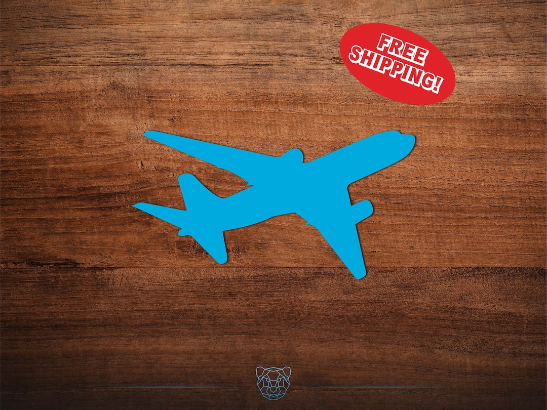 Airplane Vinyl Decal - Multiple Colors and Sizes - Plane Car Decal ...