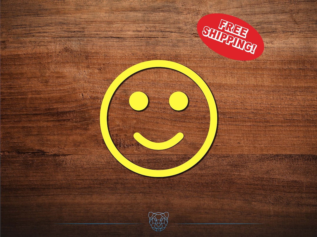 Smile Face Decal, Smiling Emoji Decal, Happy Emoji Sticker - Choose ...