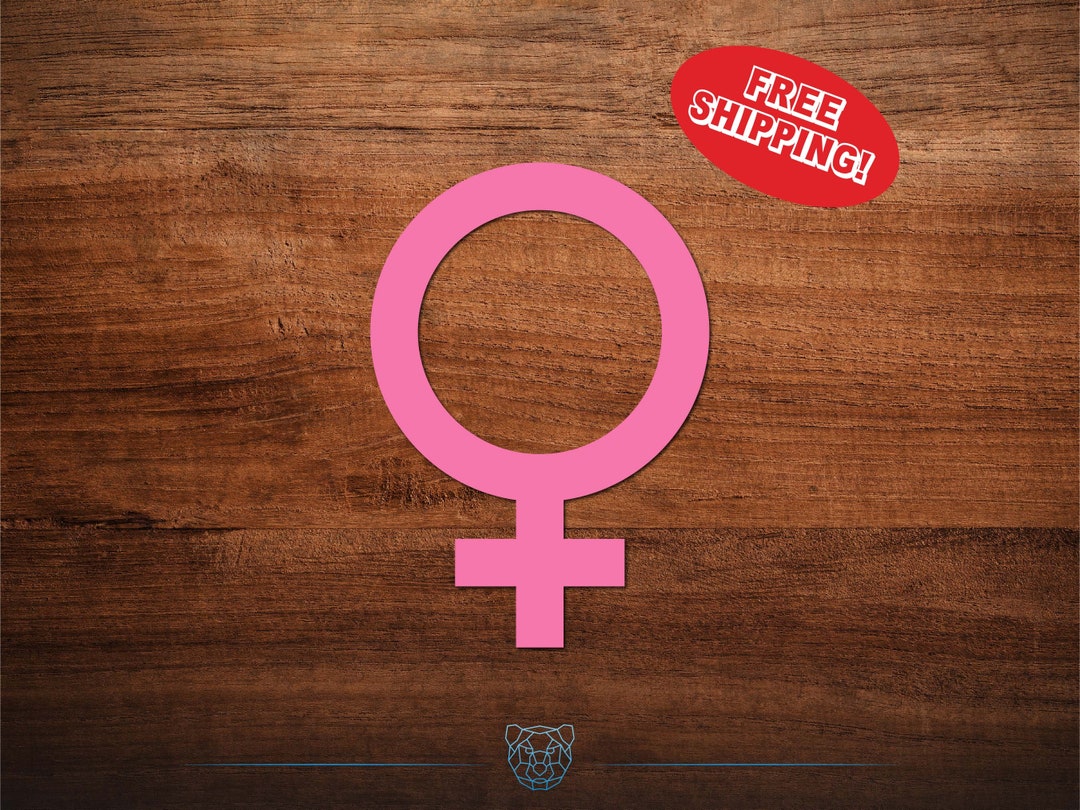 Female Symbol Decal - Multiple Colors and Sizes - Car Decal, Vinyl ...
