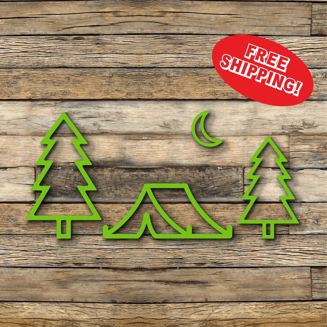 Campsite Decal - Multiple Colors and Sizes - Car Decal, Vinyl Decal ...