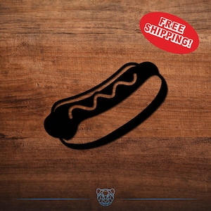 Hot Dog Vinyl Decal - Choose Your Color and Size - Etsy